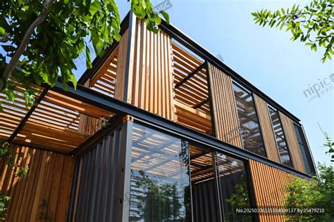 Ai创作图日本木结构住宅 金属木结构结合 塑木建筑 日本实木建筑设计 生态木建筑 木屋钢结构 木格栅立面 别墅住宅木结构建筑 木板条别墅 木结构生态 纯木质住宅建筑 木造住宅木质住宅 木塑建筑