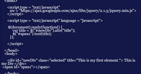 Web Technologies Jquery Attributes