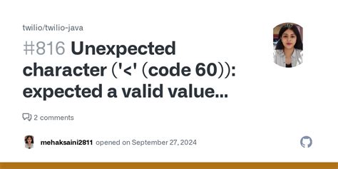 Unexpected Character