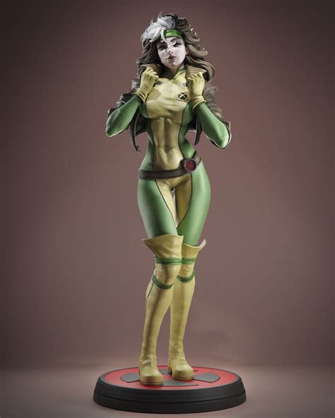 Rogue 3d Print Statue Of Female Superhero 3d Model 3d Printable Cgtrader