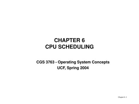 Ppt Chapter 6 Cpu Scheduling Powerpoint Presentation Free Download