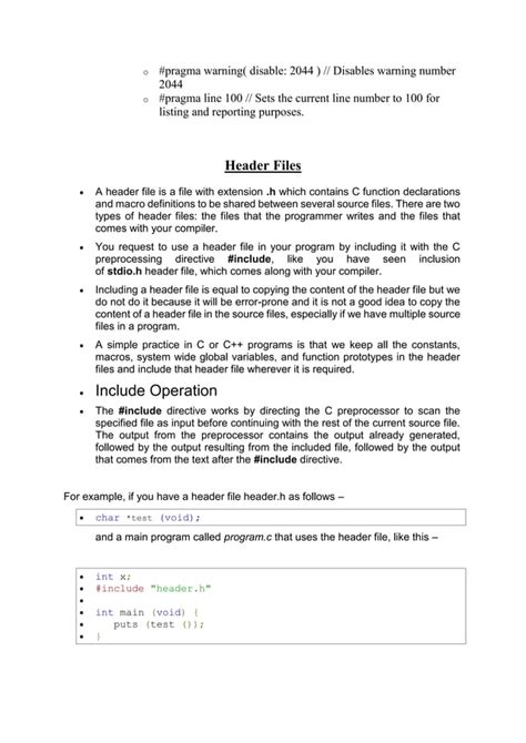 6 Preprocessor Macro Header Pdf Programming Languages Computing