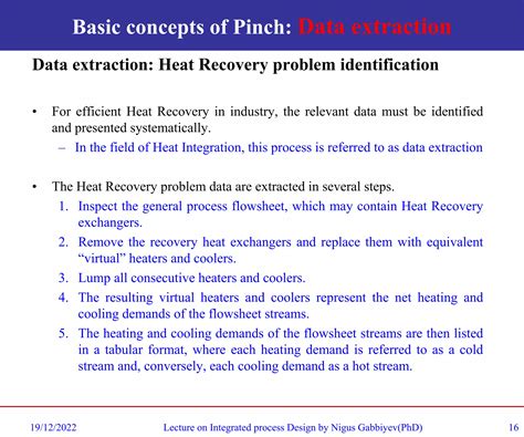 Lecture Iii Basics Of Pinch Analysis Pdf