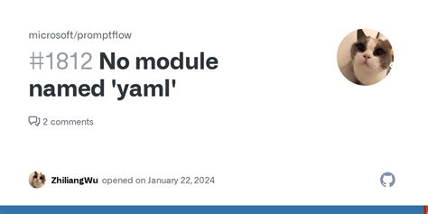 No Module Named Yaml Issue 1812 Microsoft Promptflow GitHub