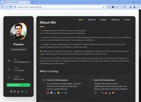 praveen on linkedin portfoliolaunch fullstackdeveloper webdevelopment reactjs tailwindcss…