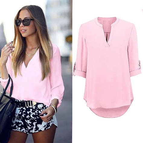 Buy Womens Ladies Summer Loose Tops Three Quarter