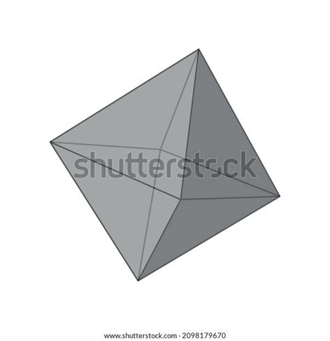 3d Model Octahedron Shape Stock Vector Royalty Free 2098179670