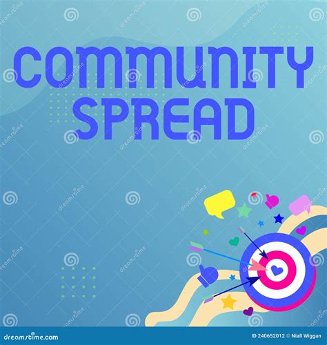 Writing Displaying Text Community Spread Word Written On Dissemination Of A Highlycontagious