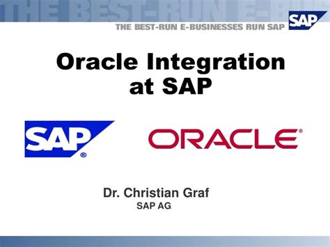 PPT Oracle Integration At SAP PowerPoint Presentation Free Download ID