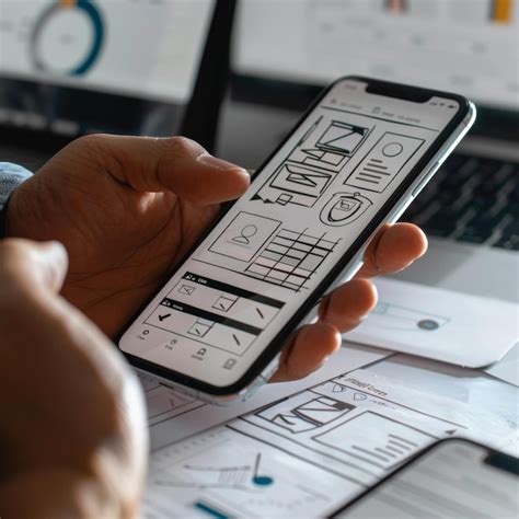 conceptualizing mobile app ui design software for graphic development with prototype testing