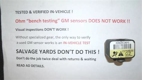 How To Test Front Impact Sensor The Car How