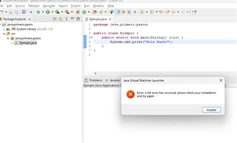 Error A JNI Error Has Ocurred Please Chek Your Installation And Try