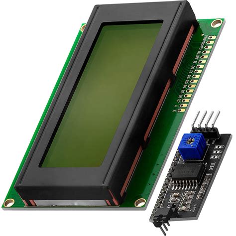 hd44780 2004 écran lcd bundle vert 4x20 caractères avec interface i2c