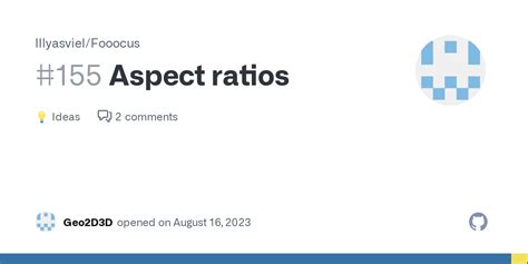 Aspect Ratios Lllyasviel Fooocus Discussion 155 GitHub