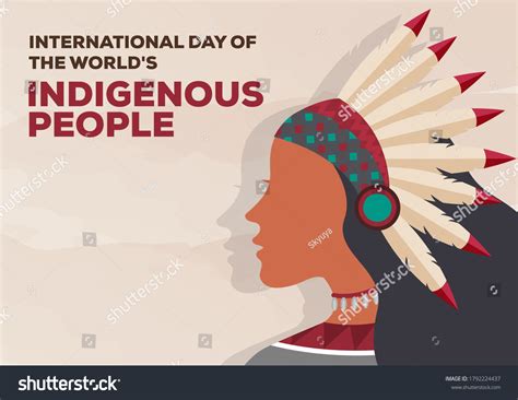 International Day Worlds Indigenous People Vector Stock Vector Royalty