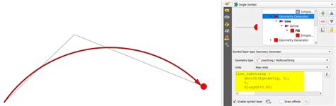 Marker At The End Of Arrow Line In Qgis 3 With Offset Geographic Information Systems Stack