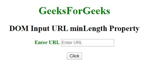Html Propriété Url Dentrée Dom Minlength Stacklima