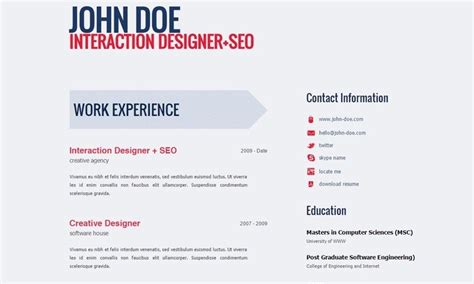 Html5 Resume Template Free Lovely Free Html5 Resume Templates Shooters Journal