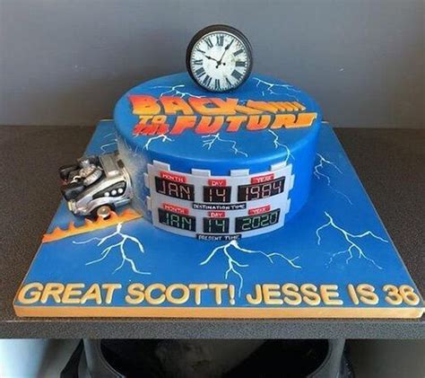 Back To The Future Custom Birthday Cake