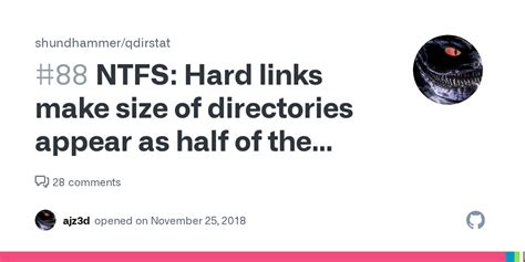 Ntfs Hard Links Make Size Of Directories Appear As Half Of The Size Of