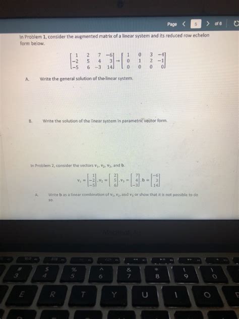 Solved Of 6 Page In Problem 1 Consider The Augmented
