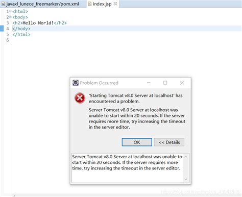 Server Tomcat V80 Server At Localhost Was Unable To Start Within 45 Seconds If The Server