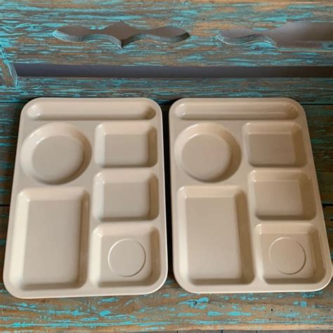 Vintage Dining Vintage Abc Melamine Divided Cafeteria Food Trays 43 Poshmark