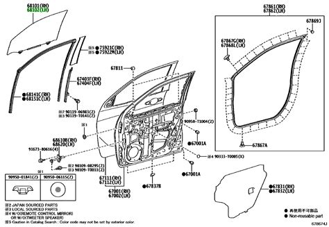 Buy Genuine Toyota 681020k280 68102 0k280 Glass Sub Assy Front Door
