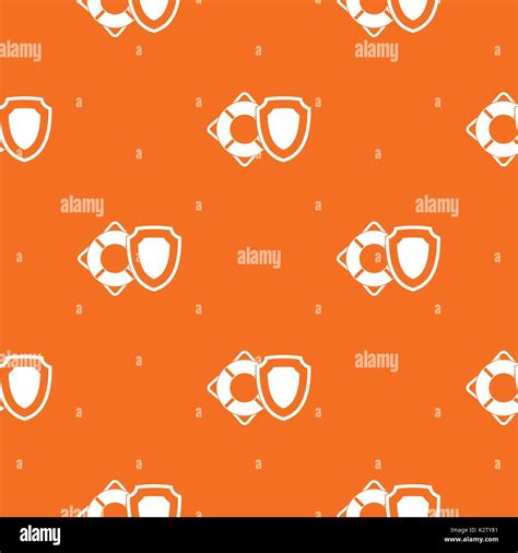 Lifebuoy And Safety Shield Pattern Seamless Stock Vector Image And Art