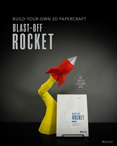 Papercraft Companion Cube Low Poly Papercraft Rocket Paper Rocket Desk