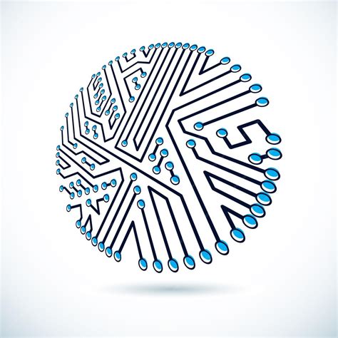 Premium Vector Vector Technology Cpu Design With Circular Microprocessor Scheme Computer