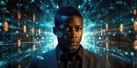 Premium Photo Tech Analyst Study Cyber Data Chart From Corporate System