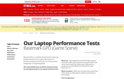 Our Laptop Performance Tests Basemark Gpu Game Scene