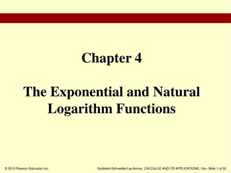 PPT Chapter The Exponential And Natural Logarithm Functions PowerPoint Presentation ID
