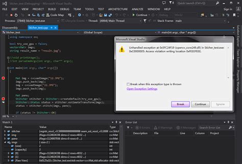 C Opencv Imread Return Empty Matrix And Stitcherstitch Report Error Stack Overflow