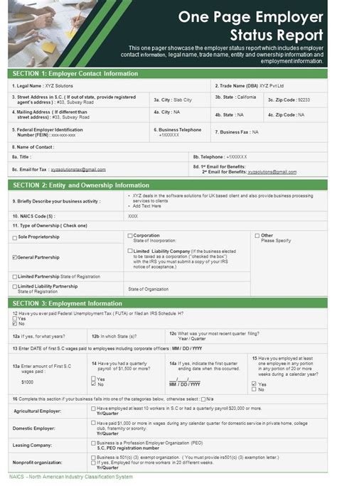 Top 10 One Page Employment Contract Status Report Powerpoint Presentation Templates In 2025
