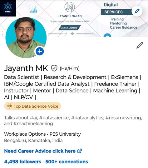 jayanth mk on linkedin topvoice datascience dataanalytics
