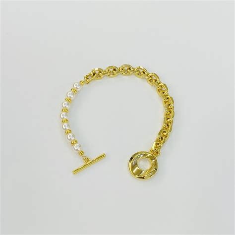 엔믹스 지우 마마무 솔라 착용 Mix Pearl Chain Bracelet 002 진주 믹스 체인 팔찌 쿠도스