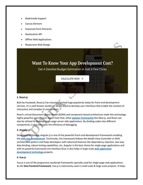 Top 12 Front End Technologies To Use In 2024pdf