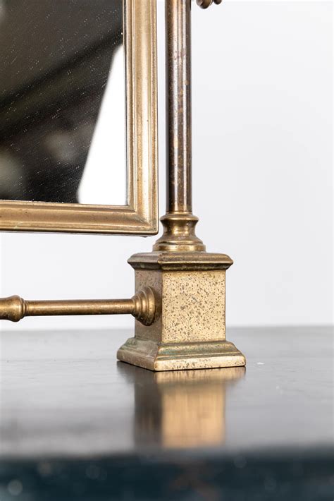 Vintage Brass Table Mirror — Antiques Workshop Exceptional Vintage