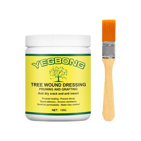 Miulika Bonsai Tree Wound Sealer Water Resistant Pruning Grafting Sealant With Brush For Indoor