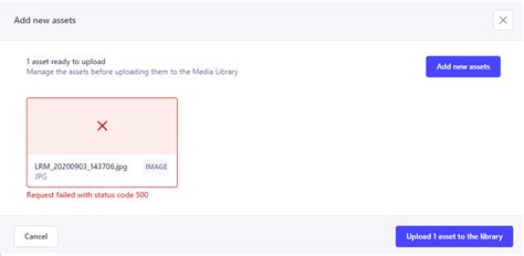 Nodejs Uploading Asset To Strapi With Cloudinary Gives Error