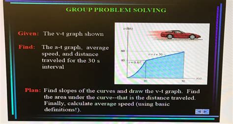 group problem solving given the v t graph shown find the a t graph