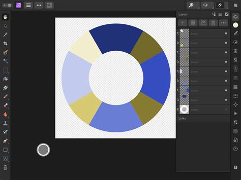 Slicing Torus Into Segment Shapes With Affinity Designer Desktop