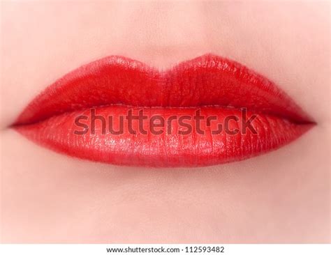 Womans Luscious Red Lips Stock Photo Shutterstock