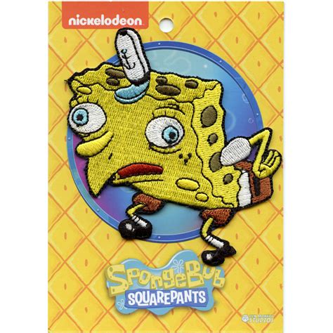 Spongebob Squarepants Sponge Mock Embroidered Iron On Patch Patch