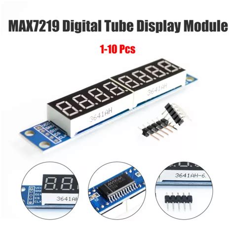 8 digital 7 segment led display module max7219 driver for arduino