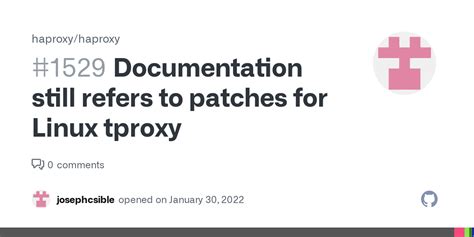 Documentation Still Refers To Patches For Linux Tproxy · Issue 1529