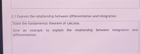 Solved 21 Express The Relationship Between Differentiation