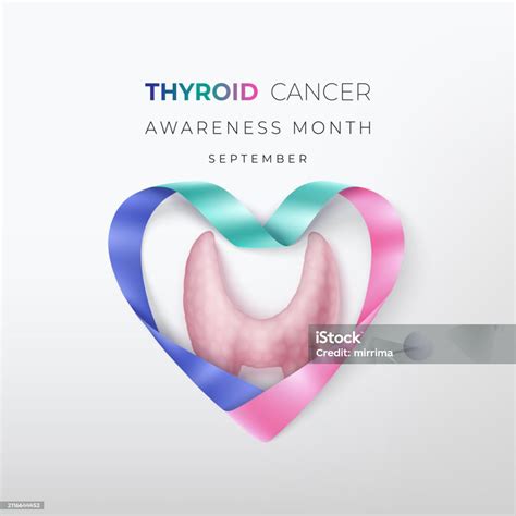 갑상선암 인식의 달 벡터 일러스트 레이 션 현실적인 갑상선 갑상샘암에 대한 스톡 벡터 아트 및 기타 이미지 갑상샘암 1월 5월 Istock